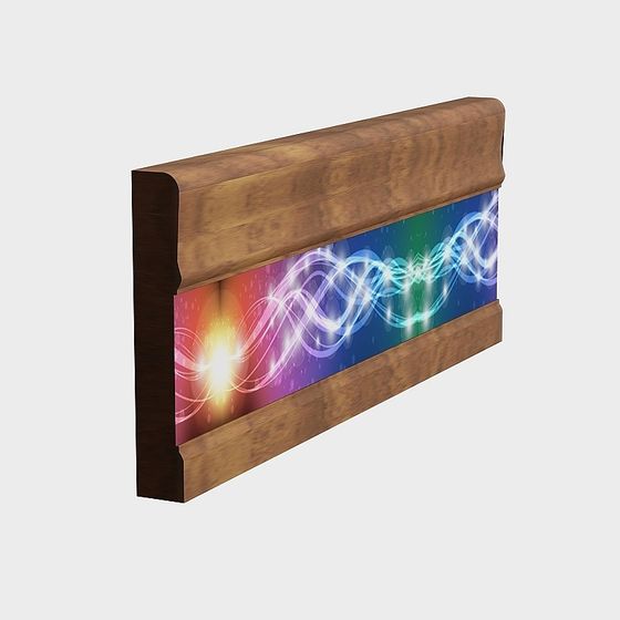 Wooden Frame with LED Light Panel 3D Model – Rustic Modern Design