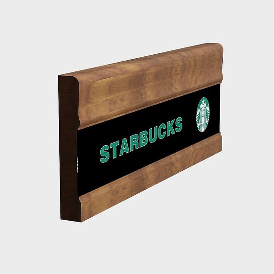 Starbucks Signage 3D model