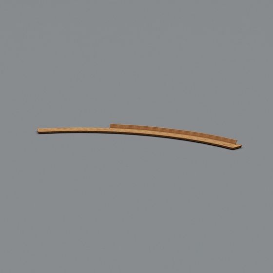 Curved Wooden Slat 3D model