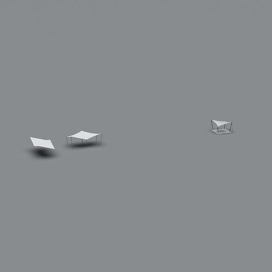 Minimalist Three Building Models 3D model