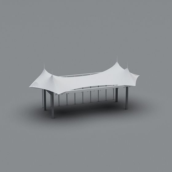 Futuristic Membrane Pavilion 3D model