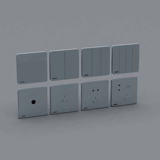 Minimalist Modern Switch Socket 3D model