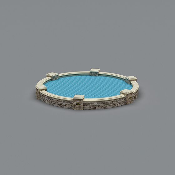 Round Pond Low-Poly 3D model