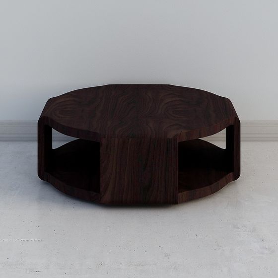 Rippled Wood Table 3D model