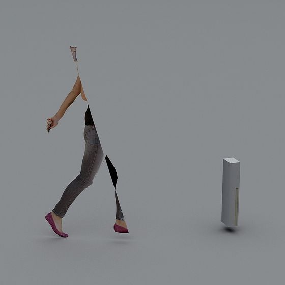 Futuristic Low-Poly 3D Character Model