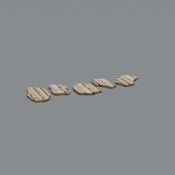 Realistic Low-Poly Wood Planks 3D Model – Natural Textures