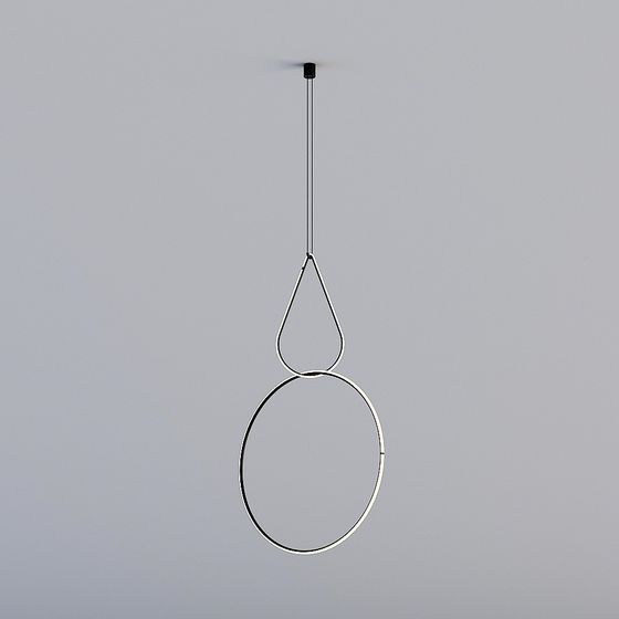 Hanging Hoop Pendant Light 3D model