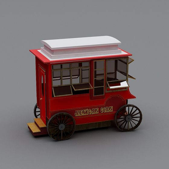 Mexican Corn Cart 3D model