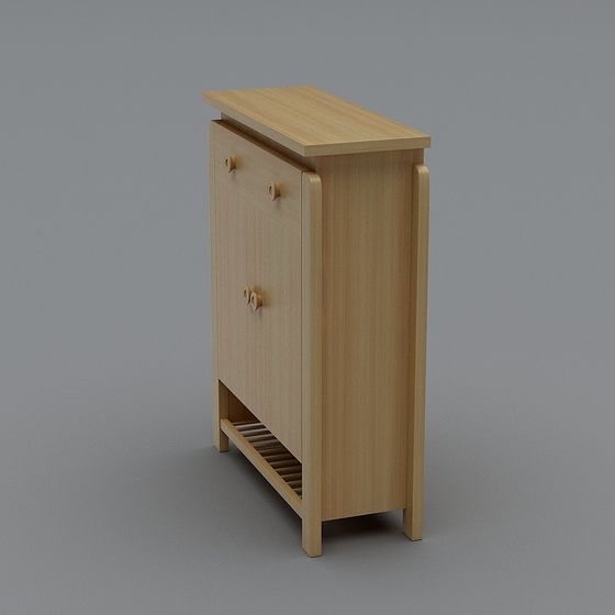 Wooden Storage Cabinet 3D model