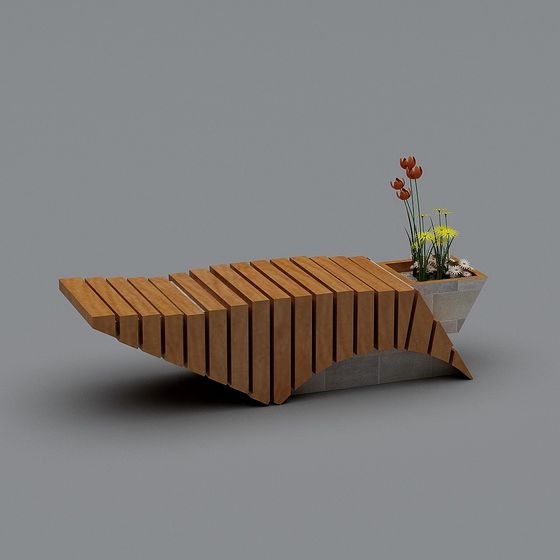 Urban Oasis Bench 3D model