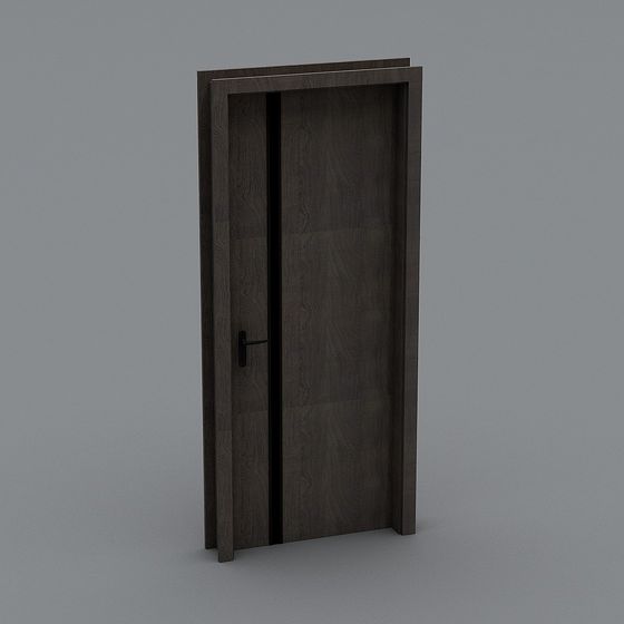Elegant Low-Poly Door 3D Model for Modern Interiors