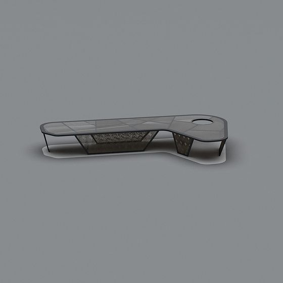 Streamlined Bench 3D model