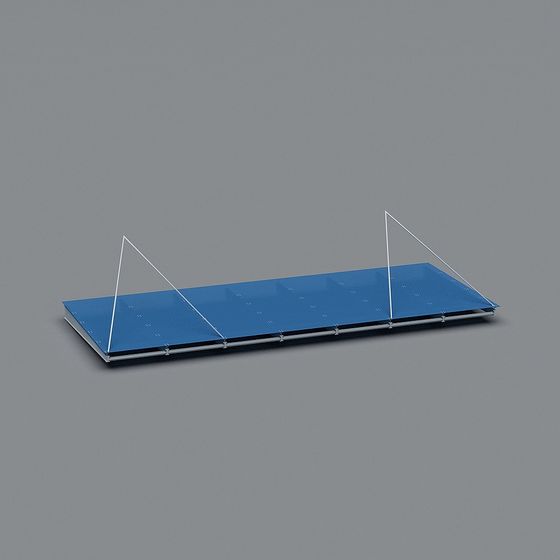 Futuristic Low-Poly Floating Platform 3D model