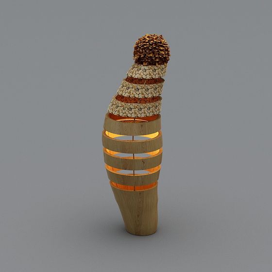 Forest Light Low Poly Lighthouse 3D Model – Wood & Glow