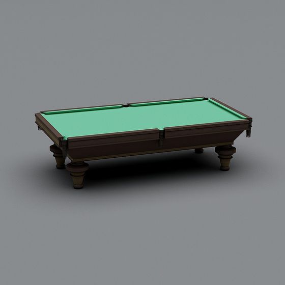 Retro Pool Table 3D Model – Vintage Design, 1200 Polygons