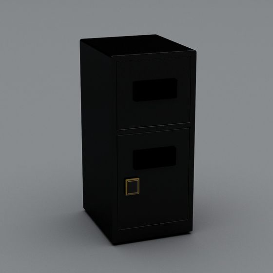 Modern Black Safe Box 3D Model – Free