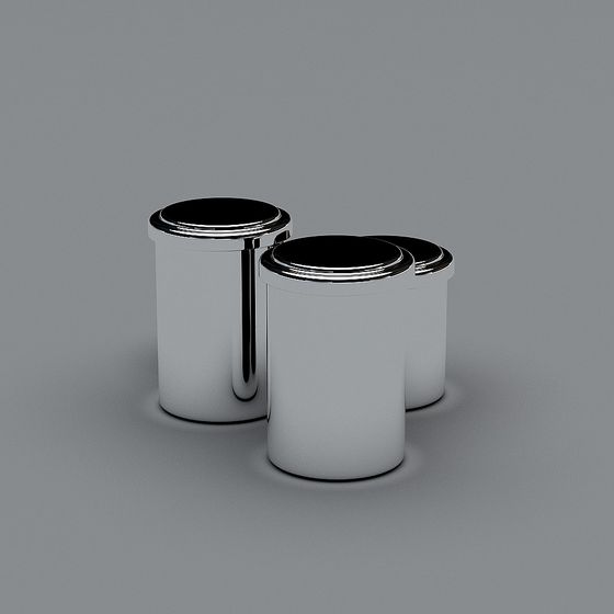 Stylish Metal Cylinder 3D model