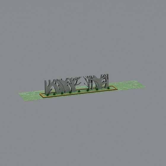 Urban Forest Low-Polygon 3D Model