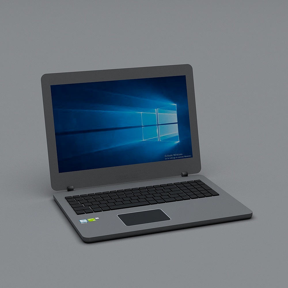 Realistic 3D Laptop Model for Visualizations