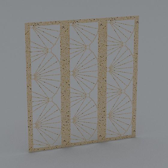 Geometric Fan Screen 3D model for Creative Projects