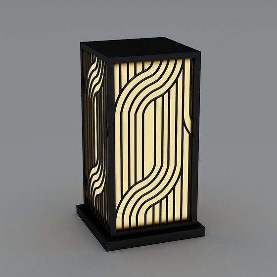 Elegant Low Poly Table Lamp 3D model for Modern Spaces
