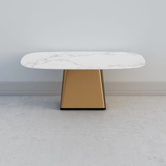 Elegant Marble Dining Table 3D model