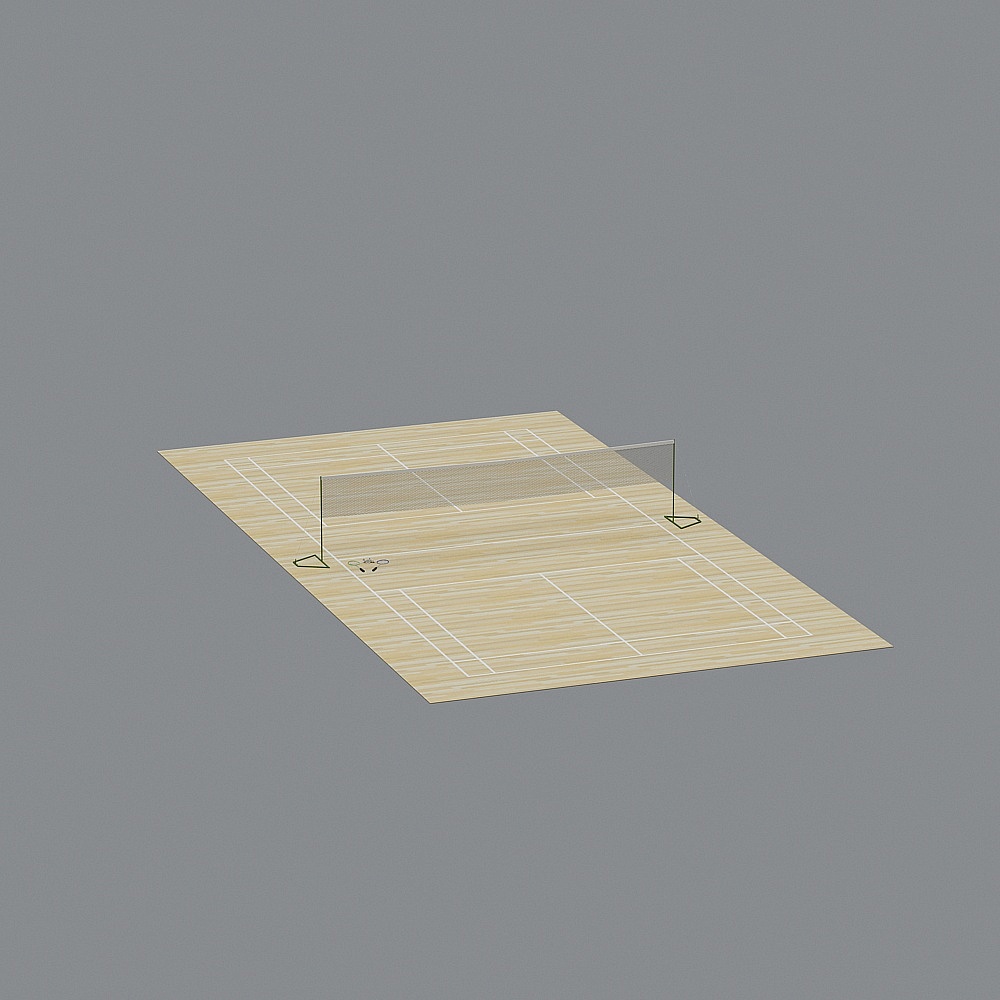 Badminton Court 3D Model with Realistic Detailing | Coohom