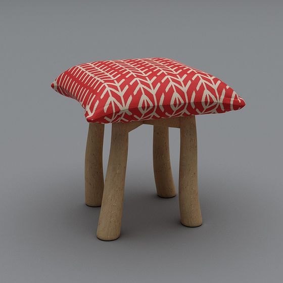 Stylish Low-Poly Stool 3D Model for Modern Spaces