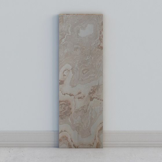 Elegant Low-Poly Marble Texture Board 3D Model