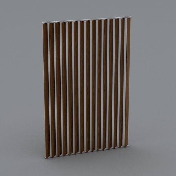 Low-Polygon Wood Louvered Shutter 3D model