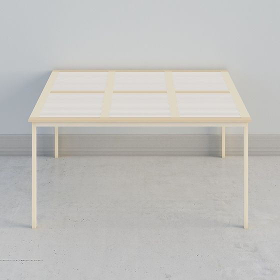 Urban Corner Coffee Table 3D Model – Low-poly Modern Design