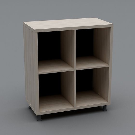 Wooden Storage Cabinet 3D model