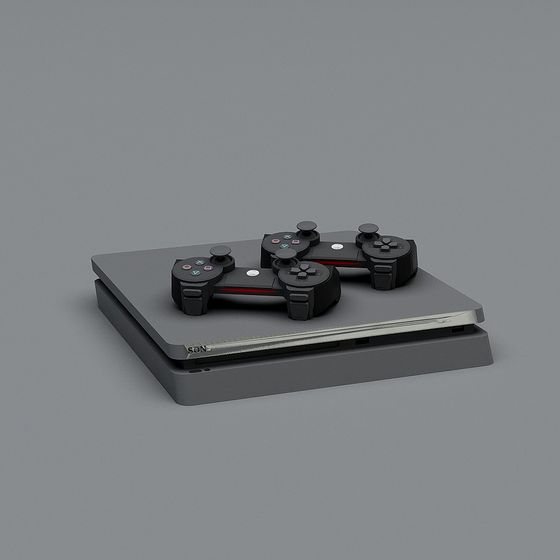 Low-Poly Retro Game Console 3D model