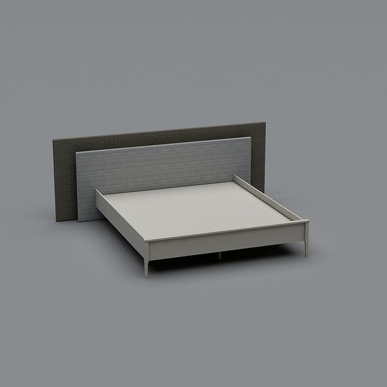 Modern Minimalist 3D Bed Frame Model
