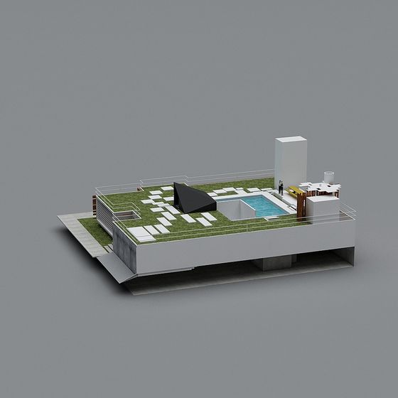 Modern City Skyline 3D Model with Unique Aesthetic