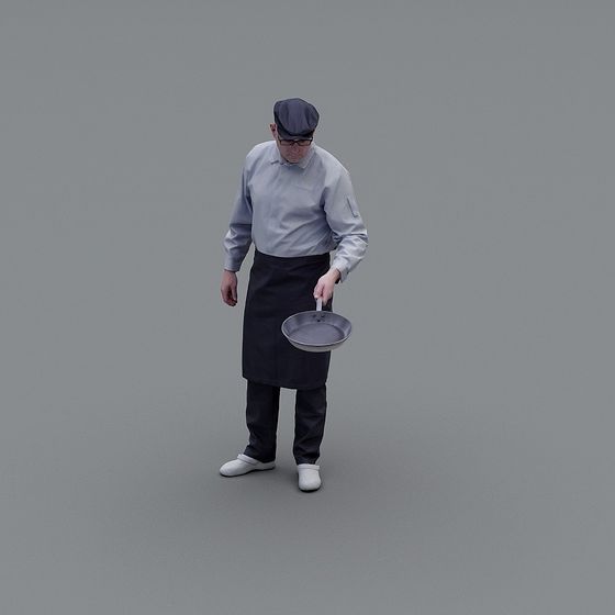 Realistic Chef Character 3D Model