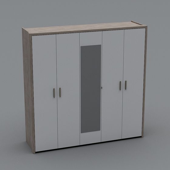 Modern Low-Poly Wardrobe 3D model