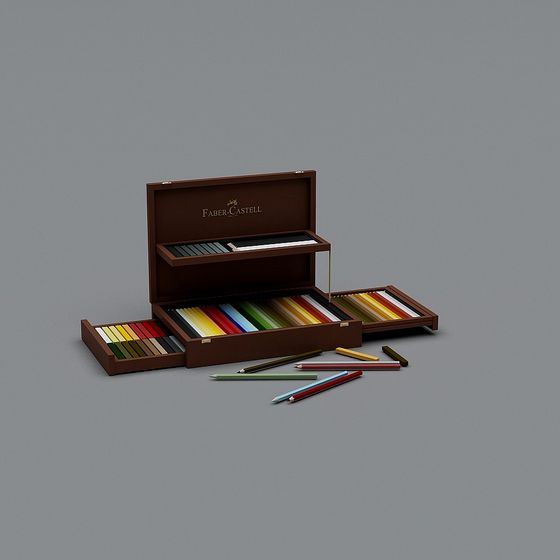 Faber-Castell Colored Pencil Box 3D model