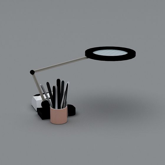 Work Desk Lamp & Pen Holder 3D model