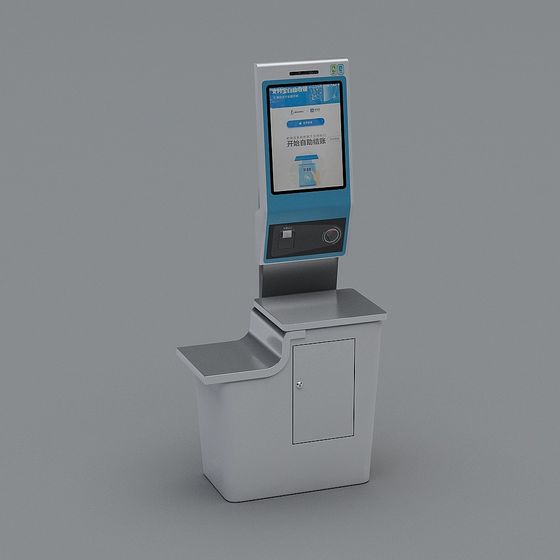 Sleek Self-Service Kiosk 3D Model