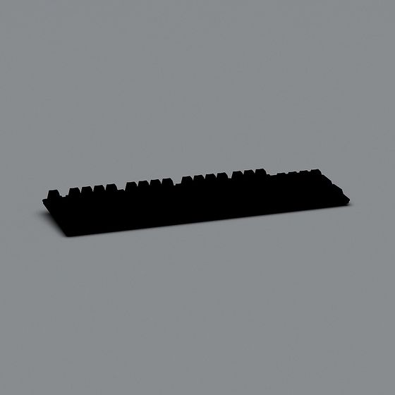 Zigzag Edge Long Strip 3D model