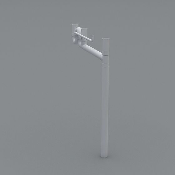 Stylish City Street Lamp 3D Model – Low-Poly Urban Design