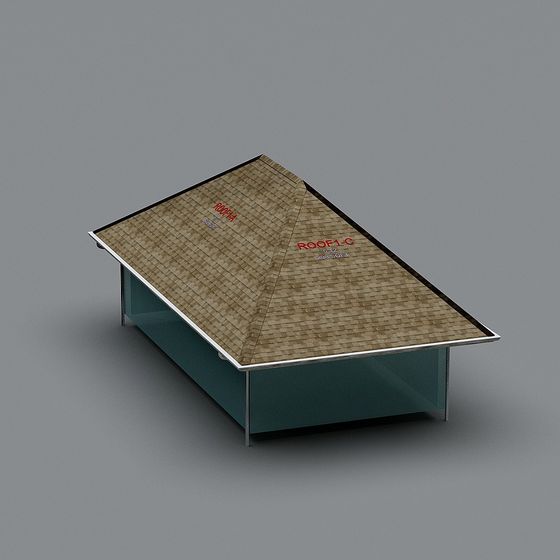 Unique Low Poly Roof 3D Model – Modern Materials & Design