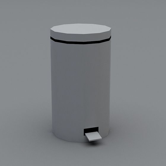 Stylish Minimalist Trash Bin 3D model