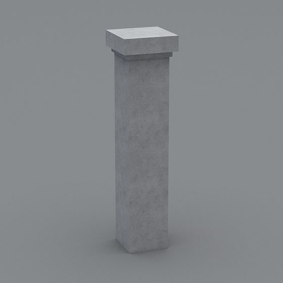 Stylish Concrete Column 3D model