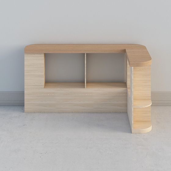 Wooden Display Cabinet 3D Model