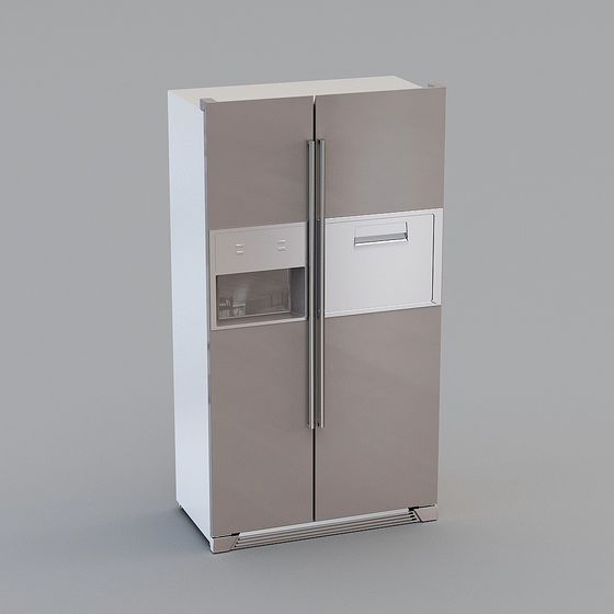 Sleek Low-Poly Refrigerator 3D model for Modern Interiors