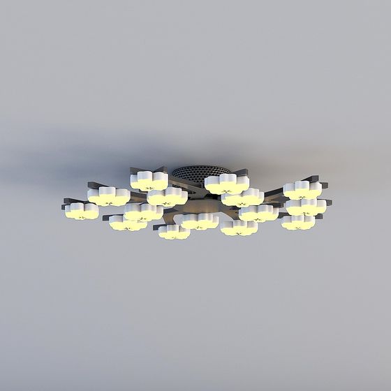 Charming Low-Poly Pendant Light 3D model