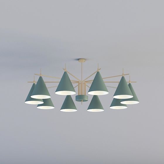 Cone Light Fixture 3D model in Modern Design