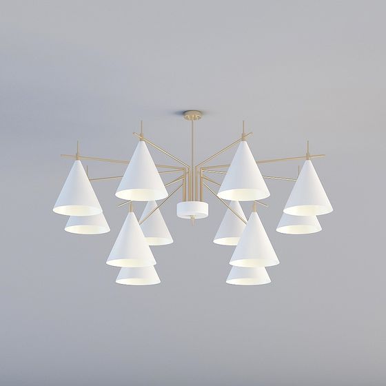 Elegant Cone Pendant Light 3D model